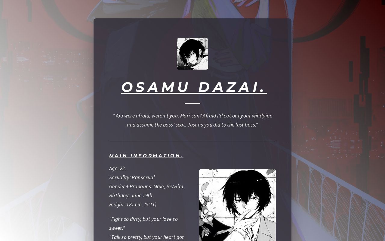 Osamu Dazai.